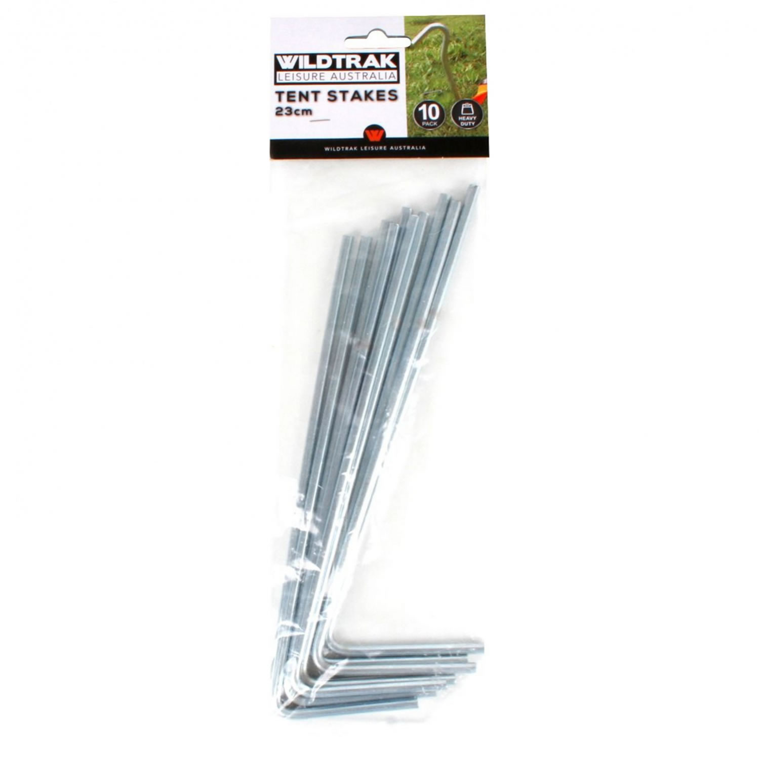 Steel Tent Pegs 10 Pack 23cm x 5mm | Wildtrak