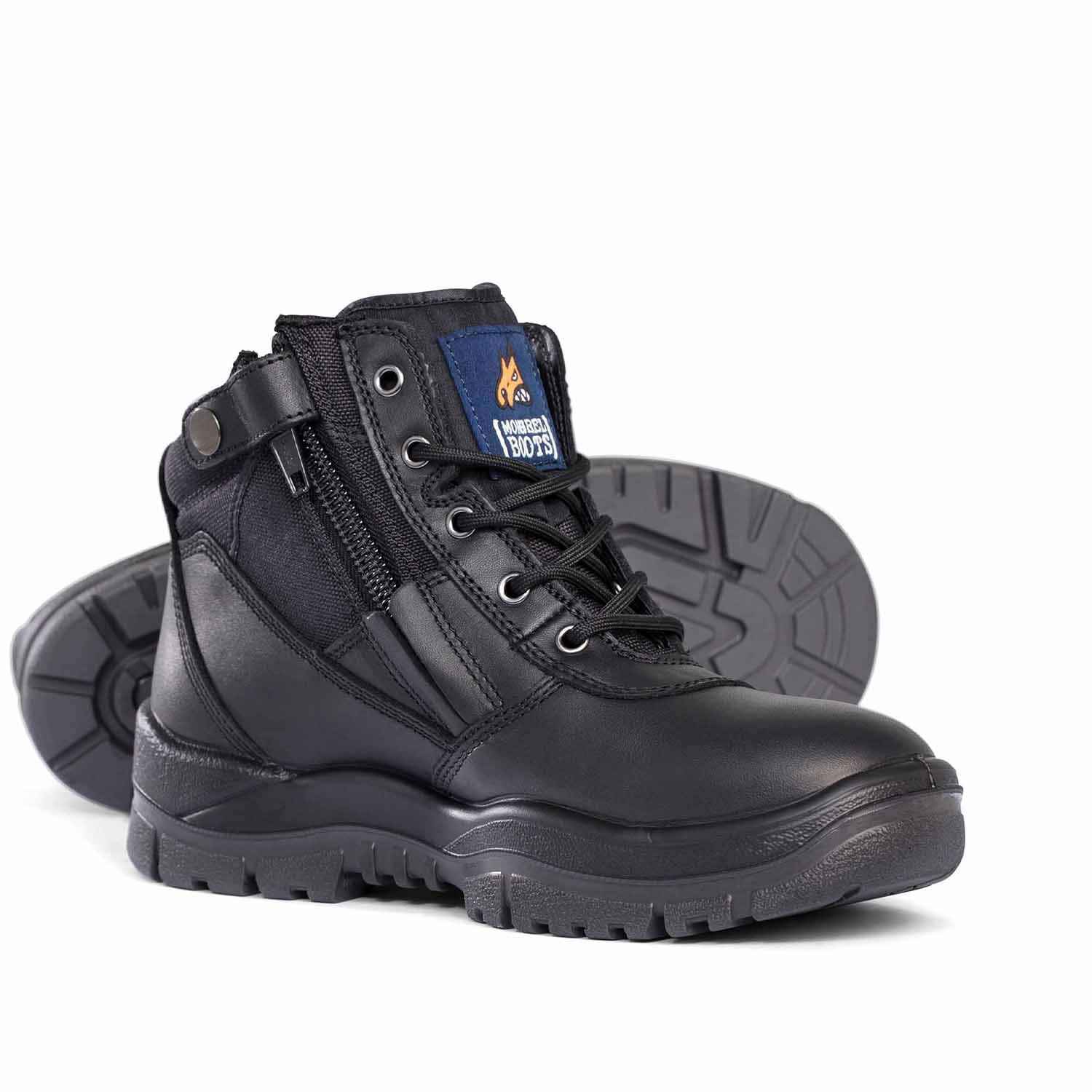 Black Side Zip Safety Boot | Mongrel Boots