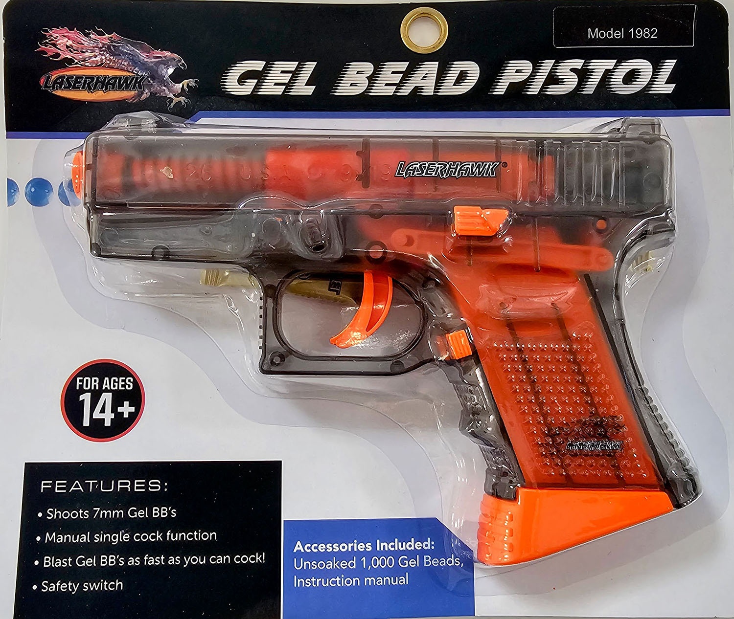 Laserhawk Gel Blaster Pistol - Orange