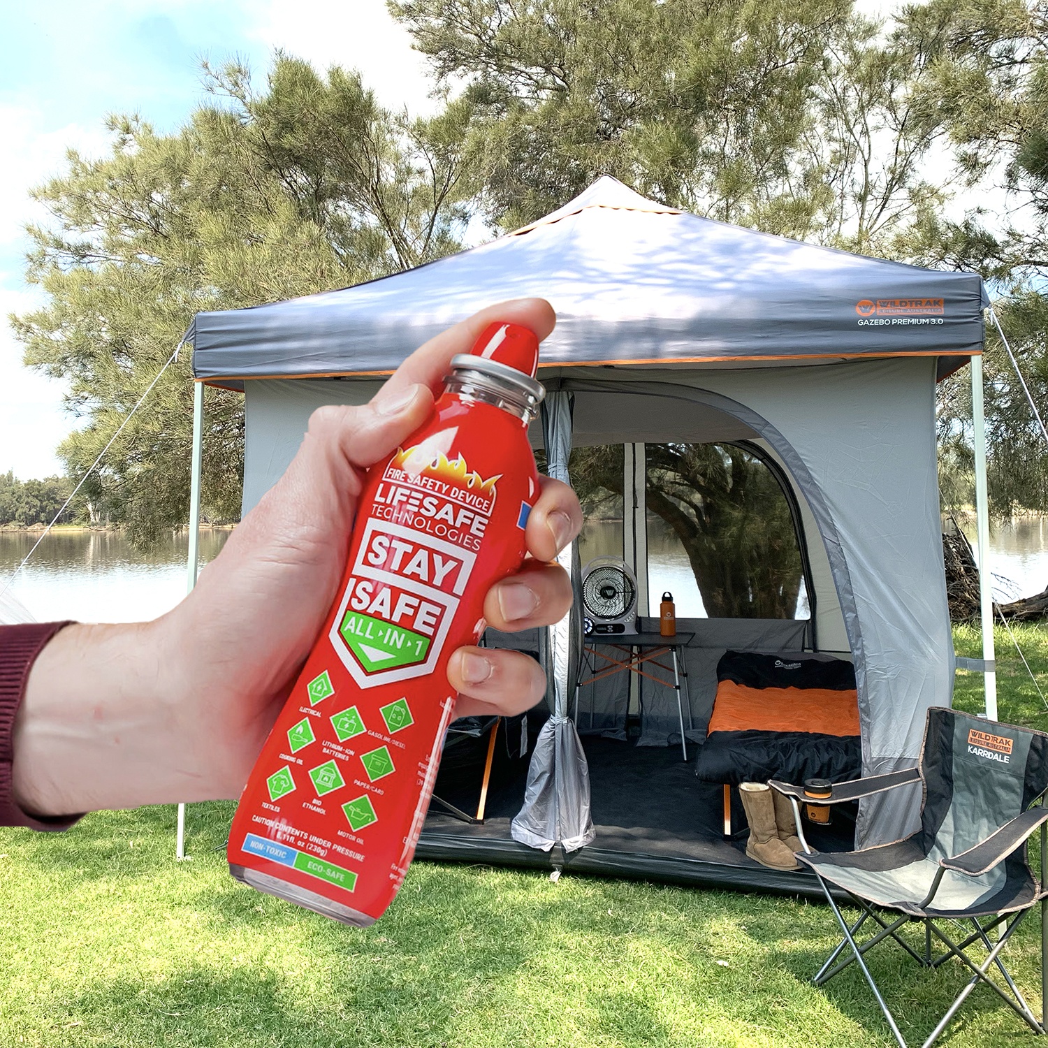 Stay-Safe All in 1 Hand-held All Purpose Portable Compact Fire ...