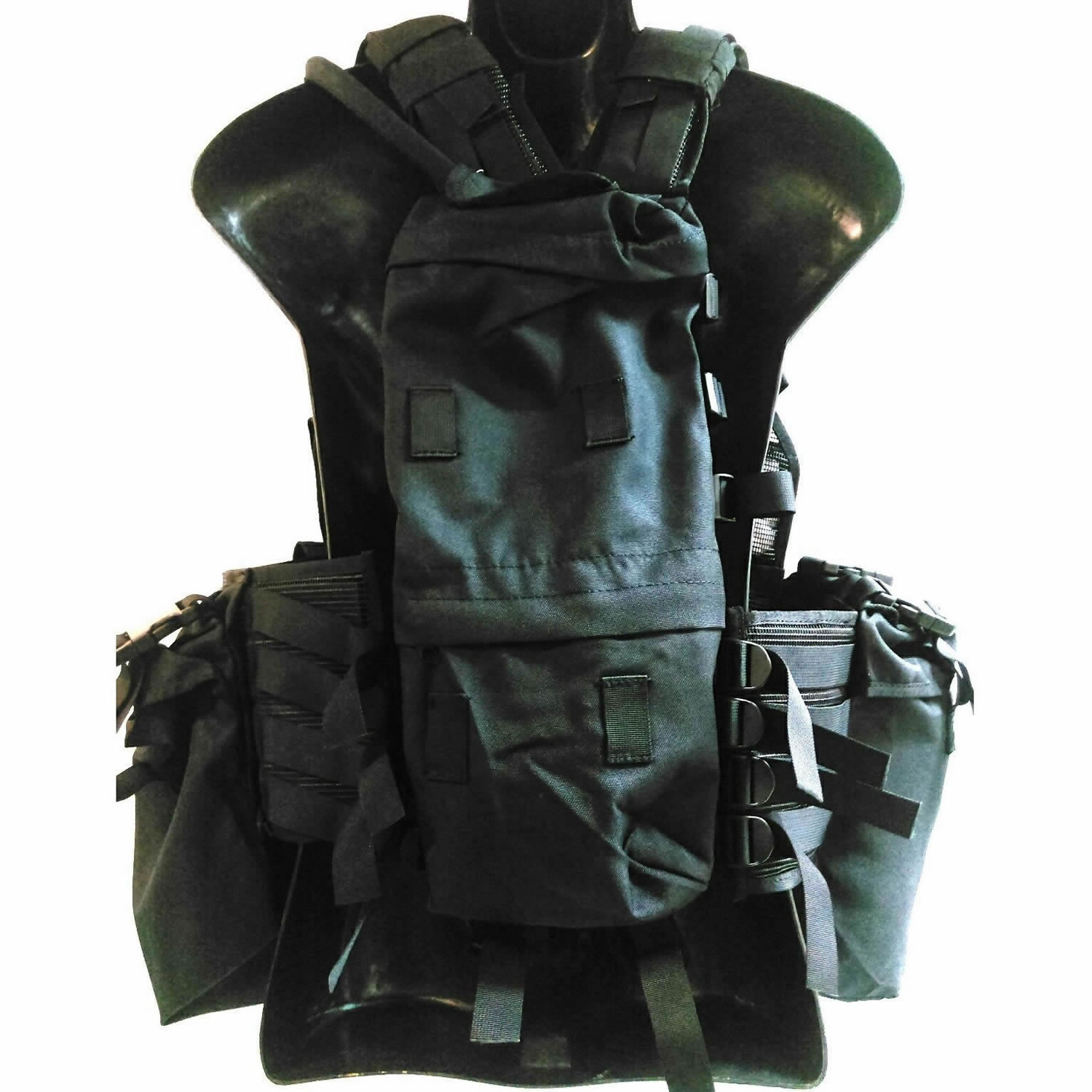 M83 Assault Vest Black 900D Double Waterproof with Nylon Webbing and ...